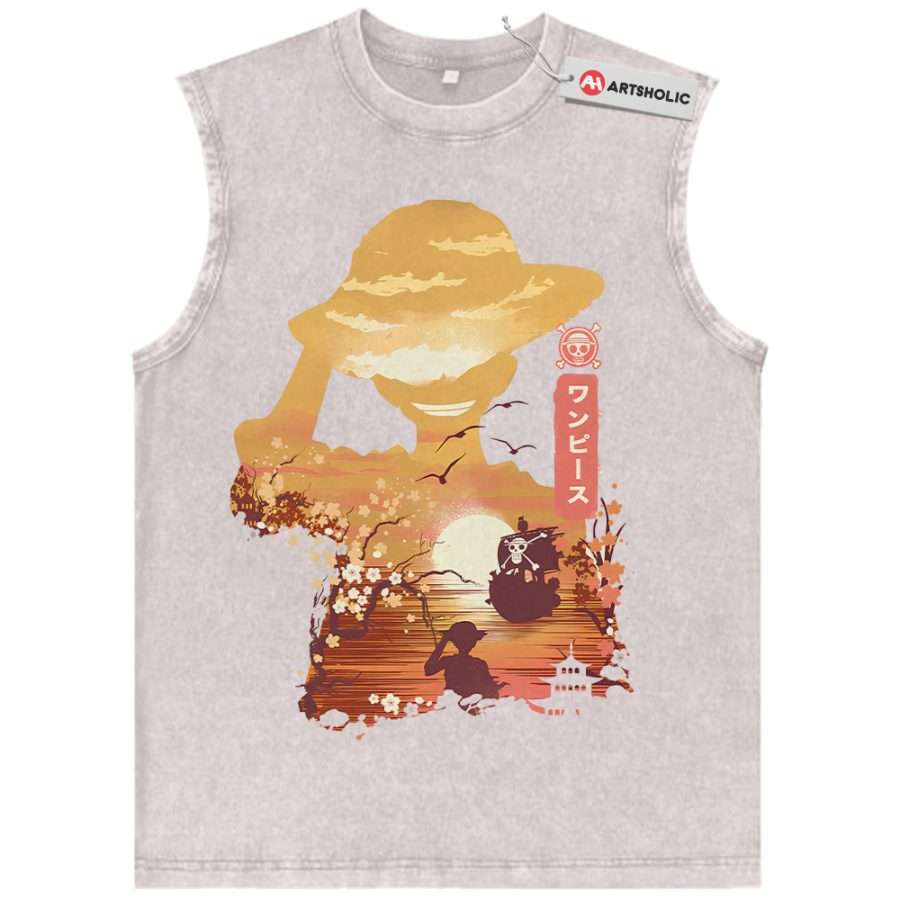 Monkey D Luffy Tank Top, One Piece Tank Top, Anime Tank Top, Vintage ...