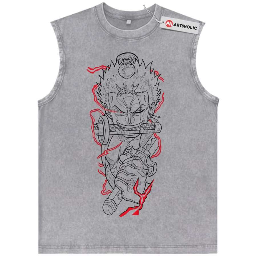 Roronoa Zoro Tank Top, One Piece Tank Top, Anime Tank Top, Vintage Tank ...